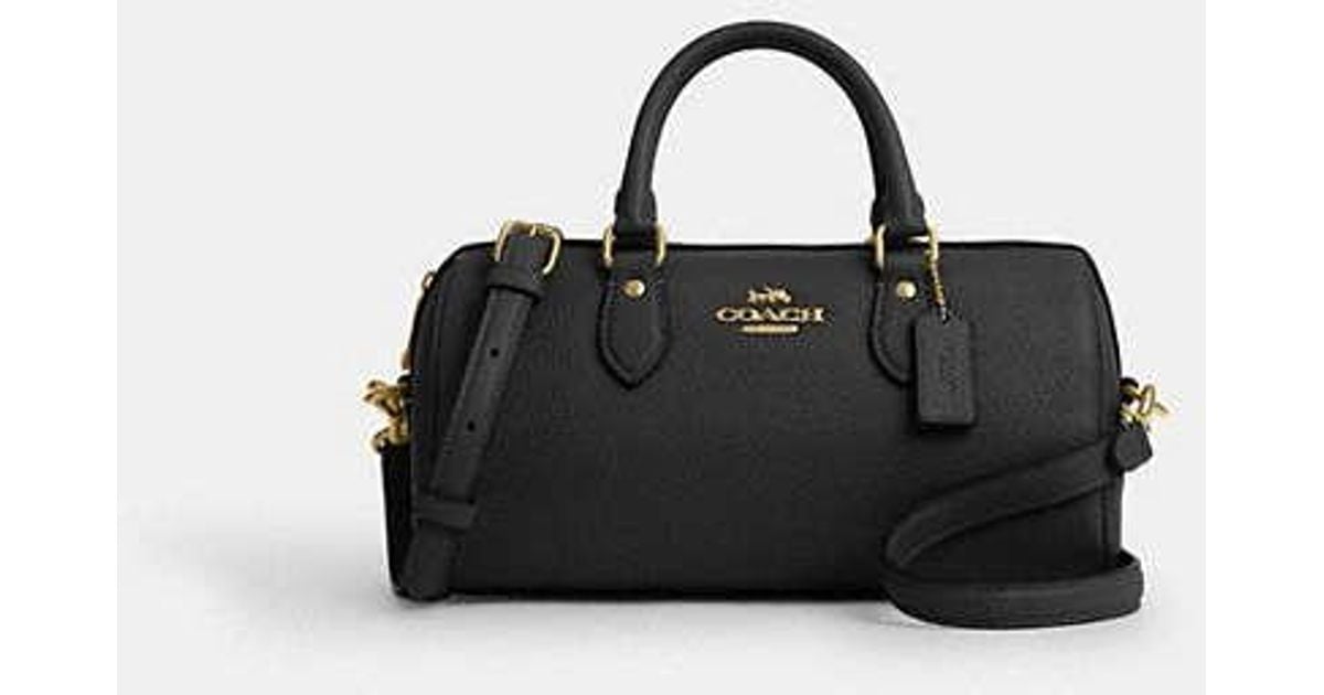 COACH Rowan Long Satchel Bag in Black | Lyst