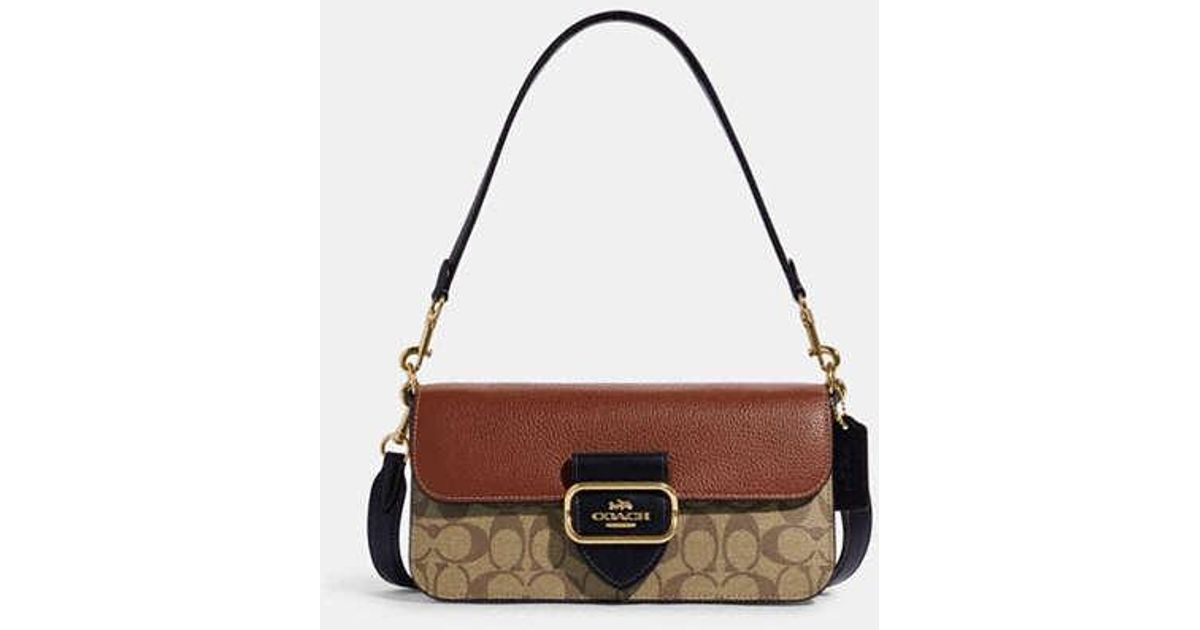 COACH Morgan Shoulder Bag in Brown | Lyst