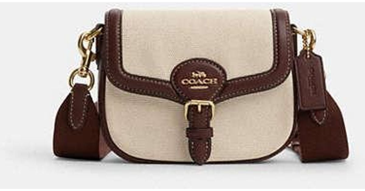 COACH Amelia Small Saddle Bag in Black | Lyst