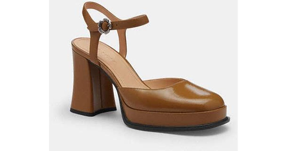 COACH Tea Rose Pump in Black | Lyst