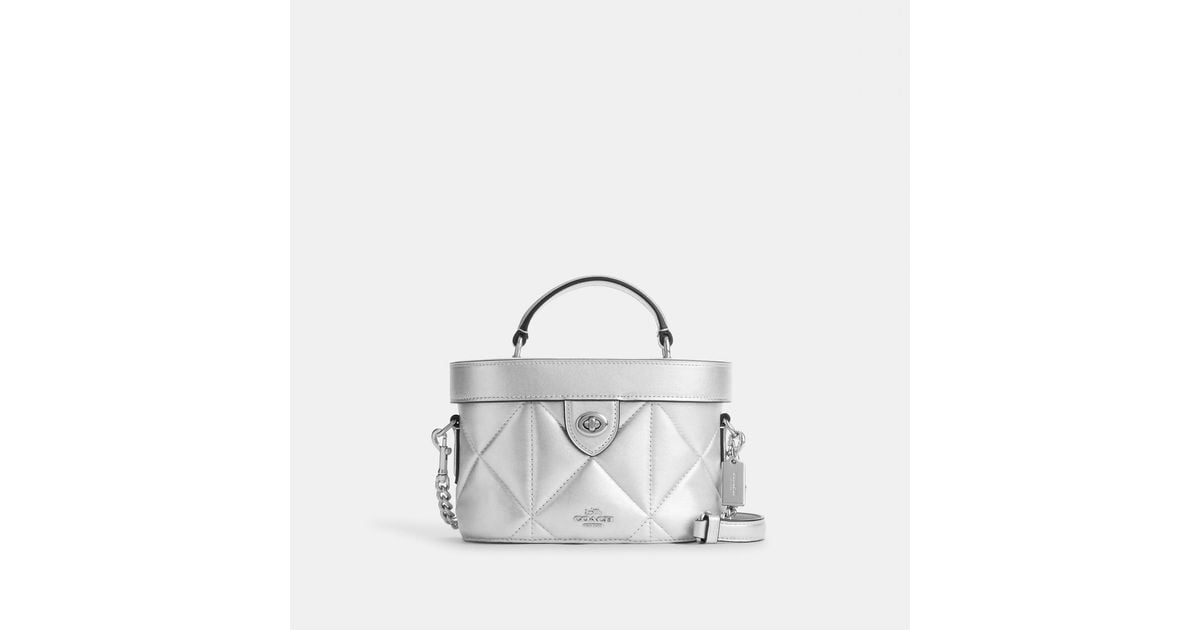 Coach Outlet Kay Crossbody In Silver Metallic With Puffy Diamond ...