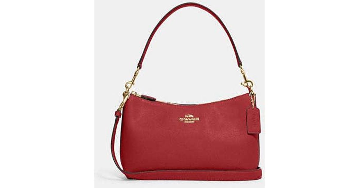 COACH Clara Shoulder Bag in Red | Lyst