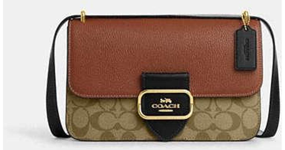 COACH Large Morgan Square Crossbody in Brown | Lyst