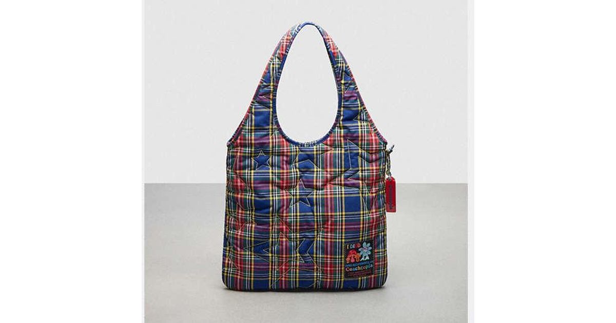 COACH Coachtopia Loop Flat Tote With Star Quilting in Black | Lyst