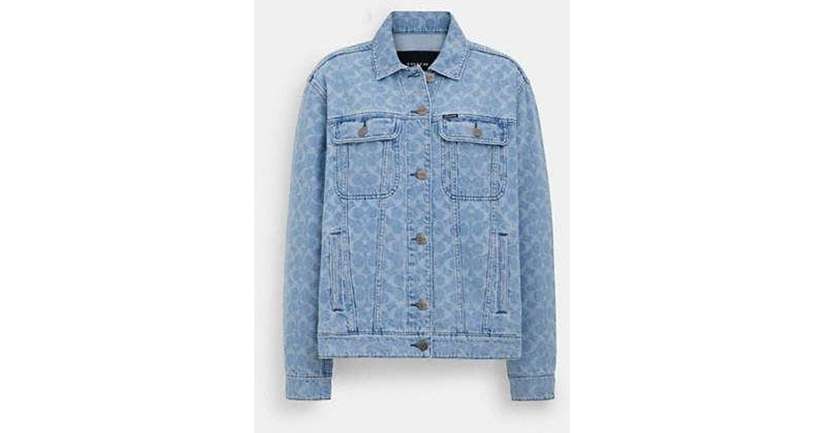 COACH Signature Denim Jacket in Blue | Lyst