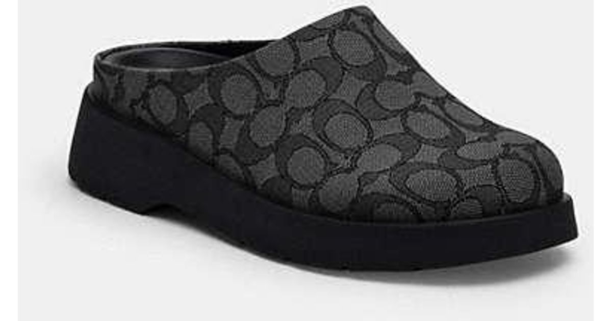 COACH Link Mule in Black | Lyst