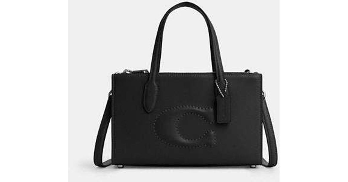 COACH Nina Small Tote in Black | Lyst