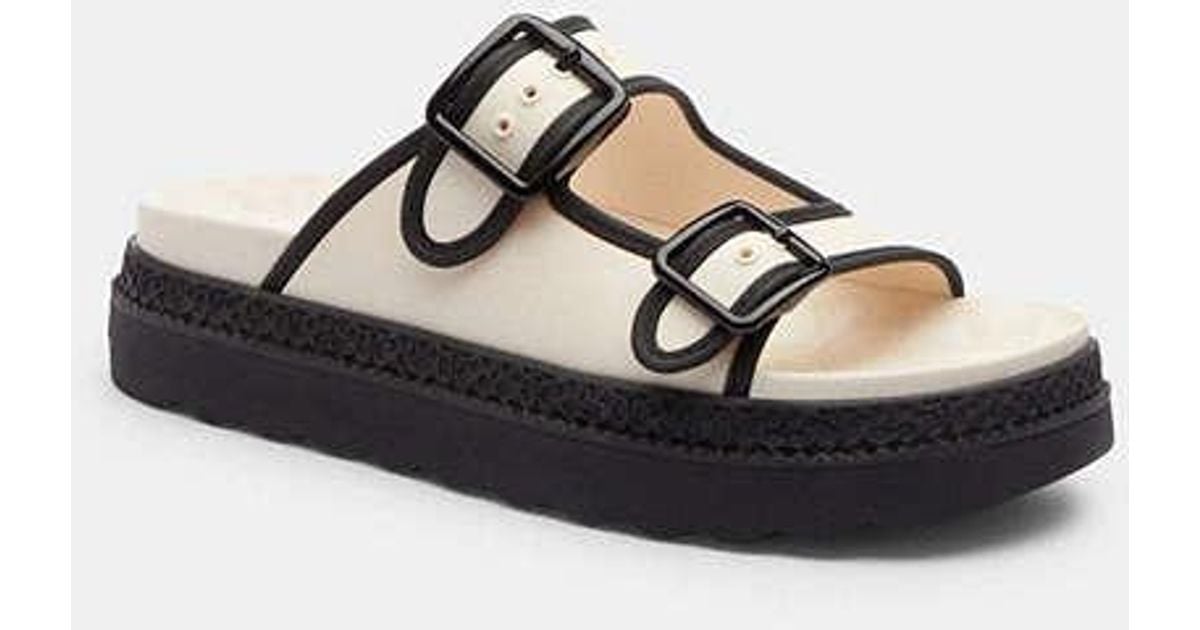 COACH Lainey Sandal in Black | Lyst