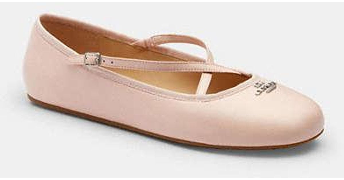 COACH Phoebe Ballet Flat in Black | Lyst