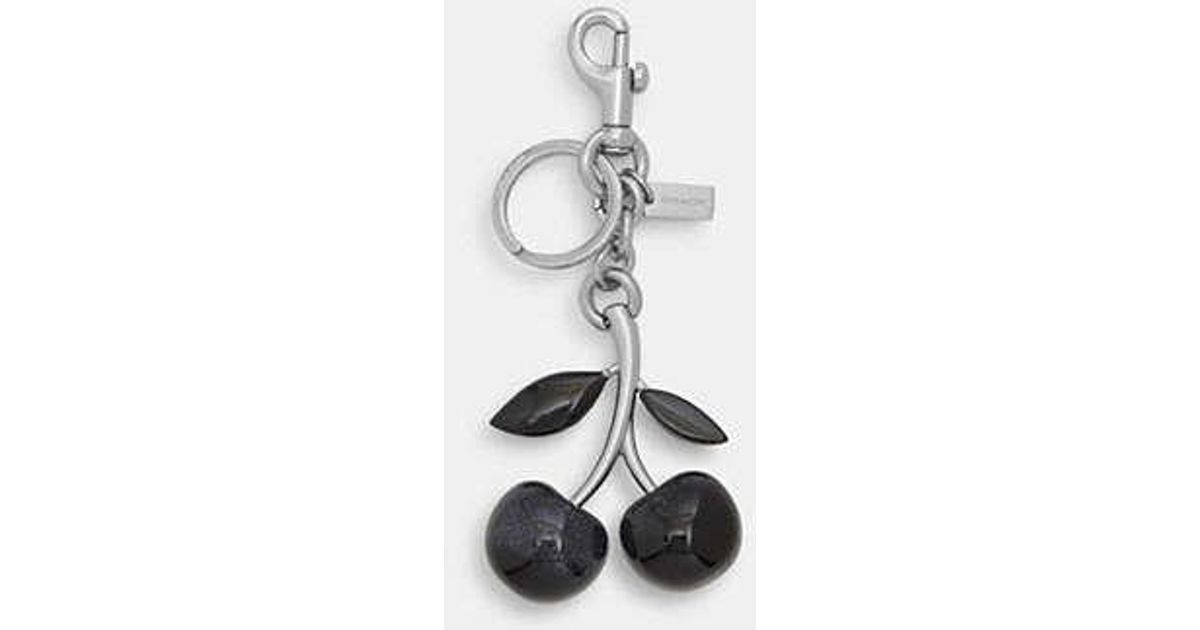 COACH Signature Cherry Bag Charm in Black | Lyst