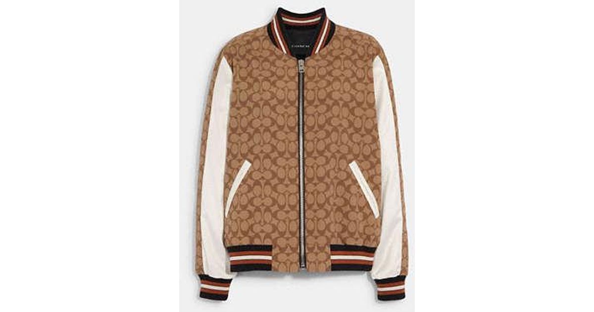 COACH Signature Souvenir Jacket in Black | Lyst