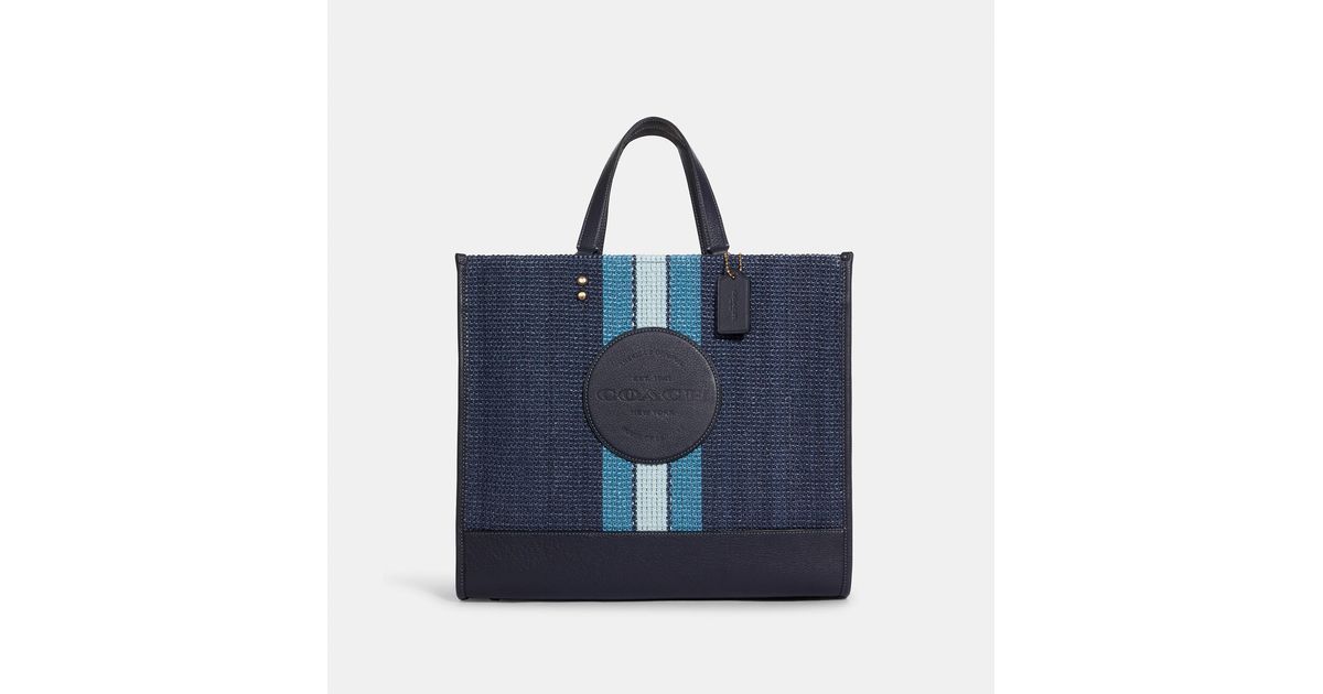 COACH Dempsey Tote 40 With Coach Patch in Blue | Lyst