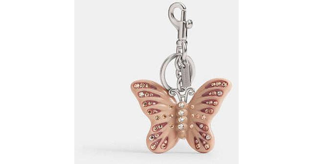COACH Butterfly Bag Charm in Black | Lyst