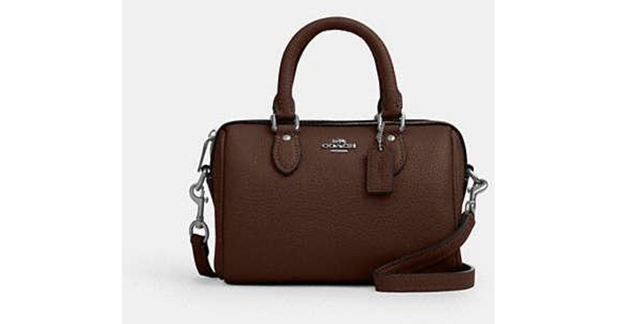 COACH Mini Rowan Crossbody Bag in Black | Lyst