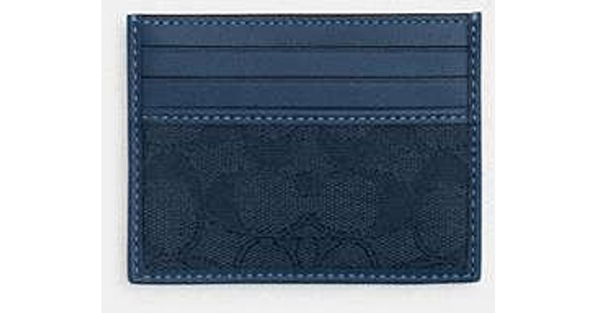 COACH Slim Id Card Case In Signature Jacquard in Black for Men | Lyst