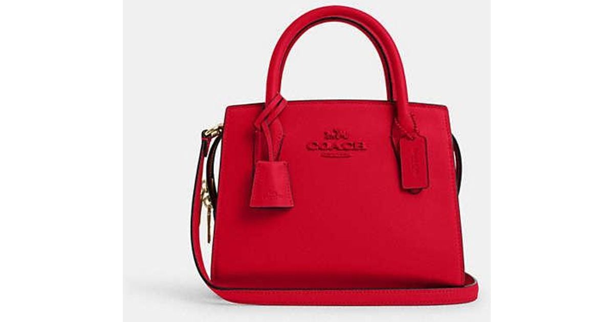 COACH Andrea Carryall Bag in Red | Lyst