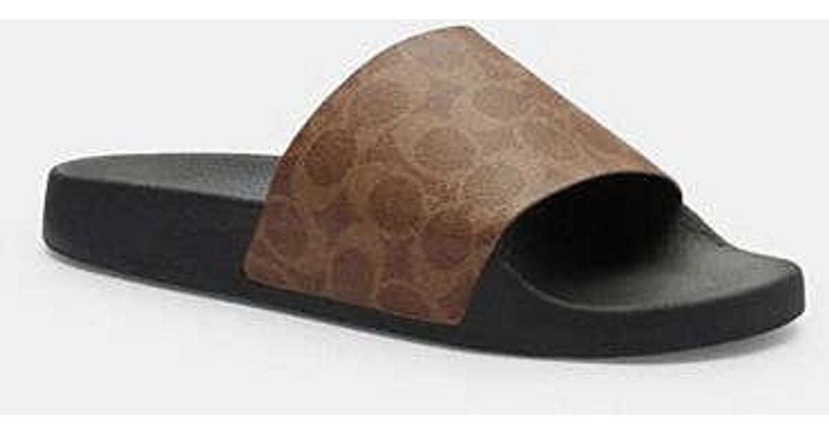 COACH Slide In Signature Canvas in Black for Men | Lyst UK