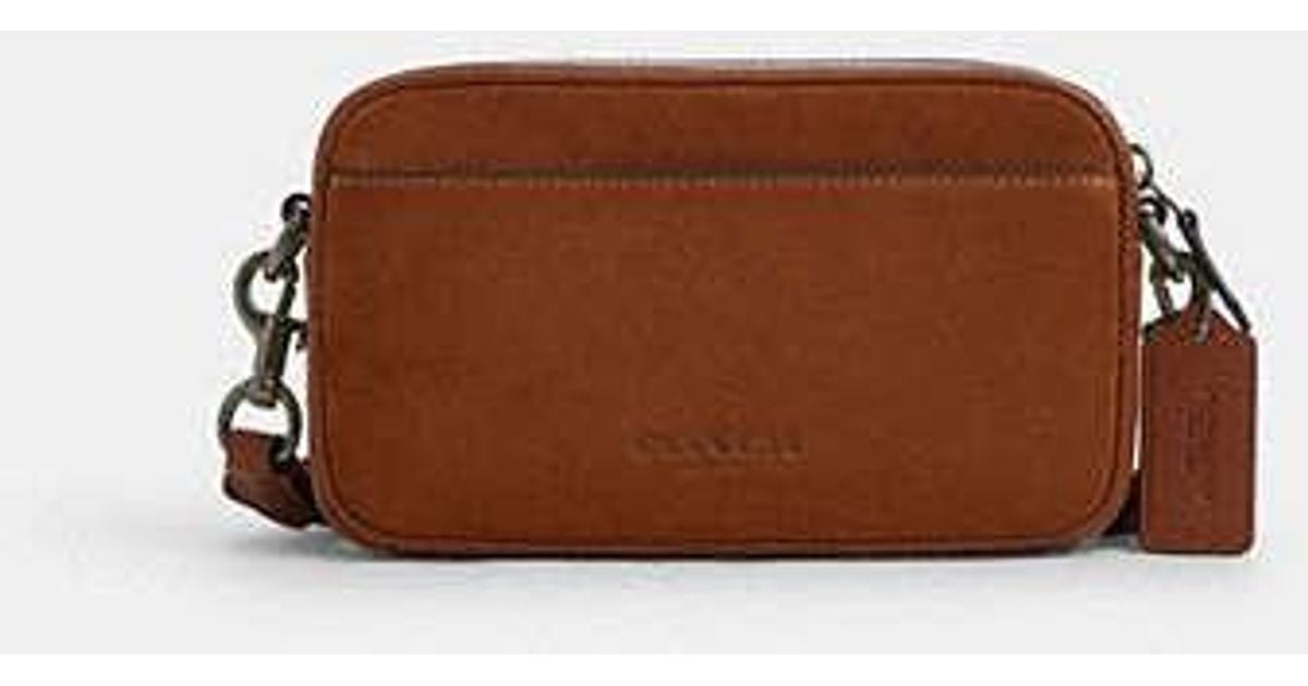 COACH Jayden Crossbody Bag In Suede in Brown for Men | Lyst