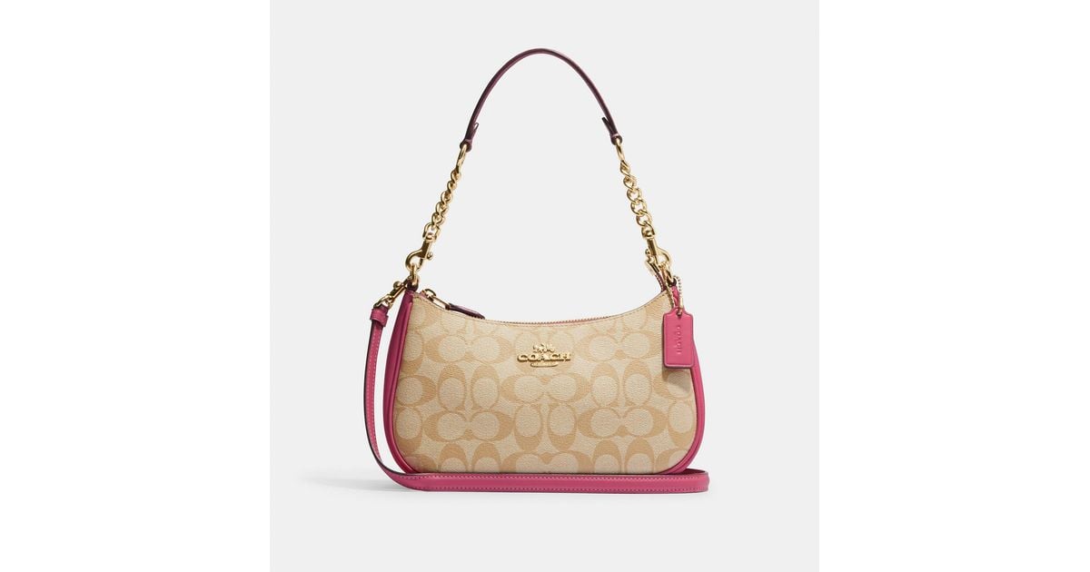 Coach Outlet Teri Shoulder Bag in Pink | Lyst Coach Outlet Teri Shoulder Bag in Pink | Lyst