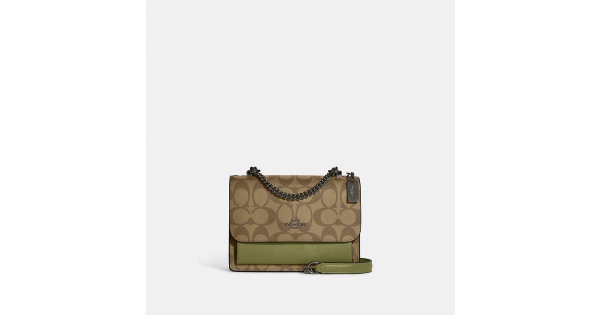 Coach Outlet Mini Klare Crossbody In Signature Canvas in Green | Lyst