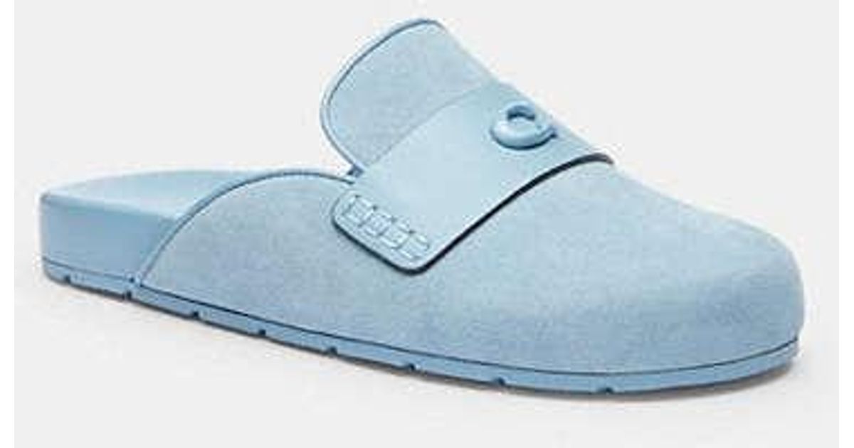 COACH Sculpted C Clog in Blue | Lyst