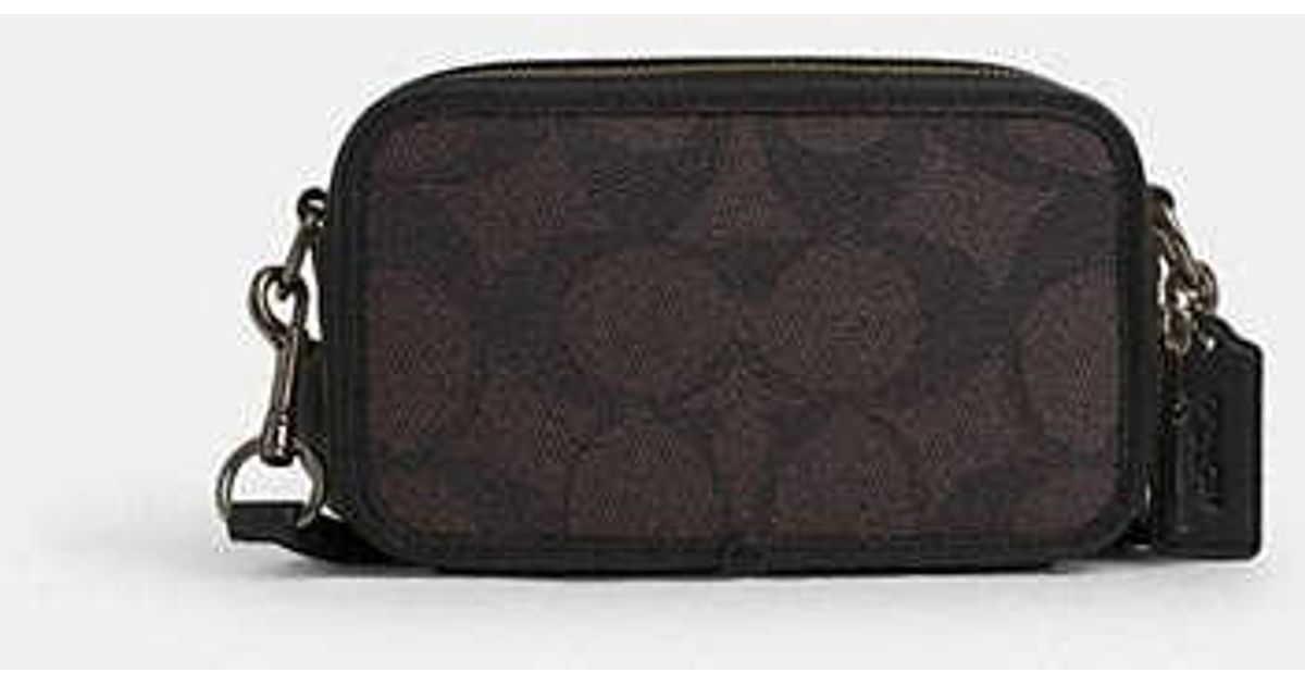 COACH Wyatt Crossbody Bag In Blocked Signature Canvas in Black for Men ...