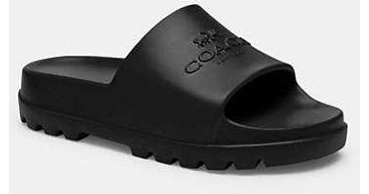 COACH Jac Slide in Black for Men | Lyst