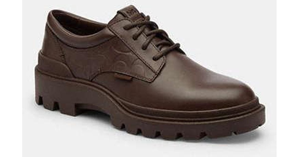 COACH Cameron Derby In Signature Leather in Black for Men | Lyst