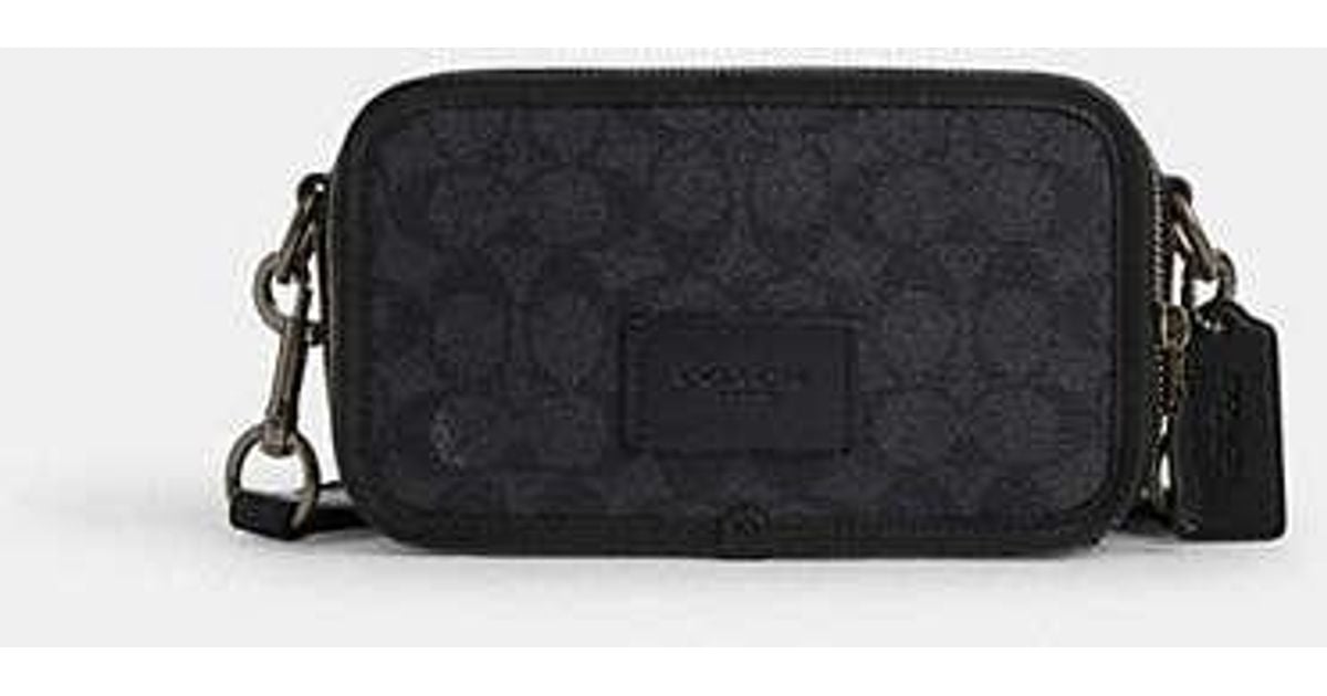 COACH Wyatt Crossbody Bag In Signature Canvas in Black for Men | Lyst UK