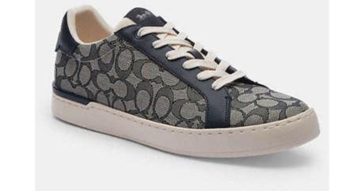 COACH Clip Low Top Sneaker In Signature Jacquard in Black for Men | Lyst
