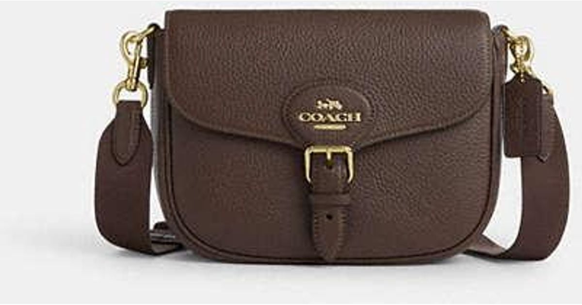 COACH Amelia Saddle Bag in Black | Lyst