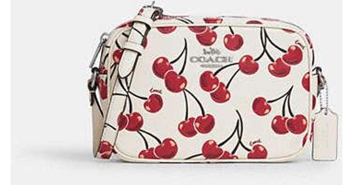 COACH Jamie Camera Bag With Cherry Print in Black | Lyst