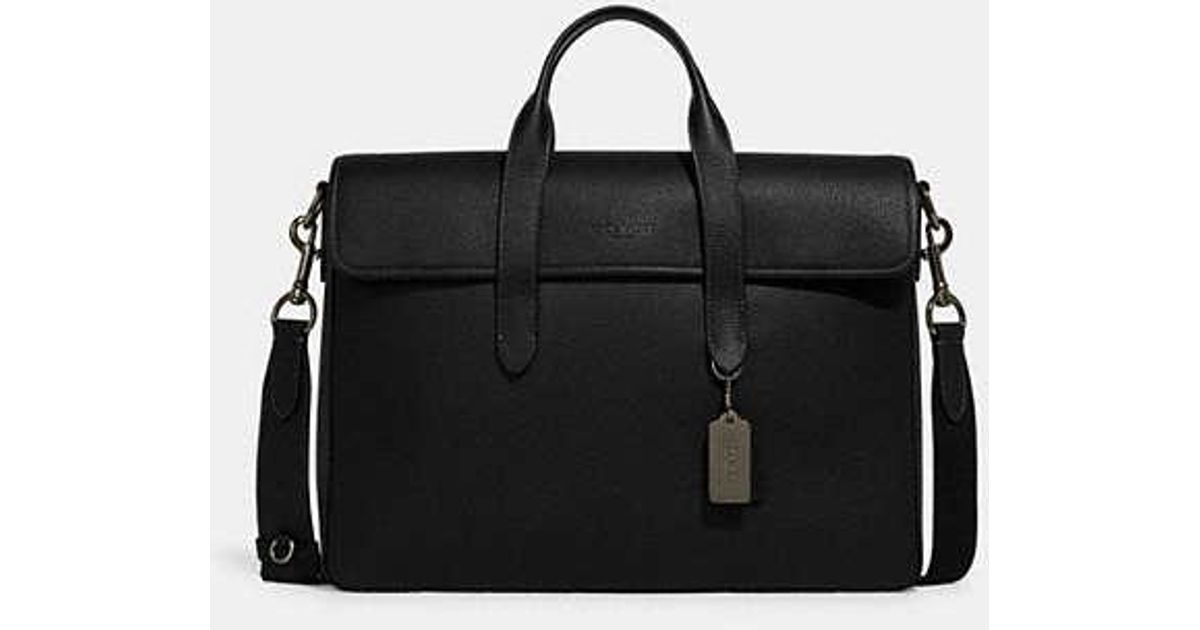 COACH Sullivan Portfolio Brief in Black for Men | Lyst
