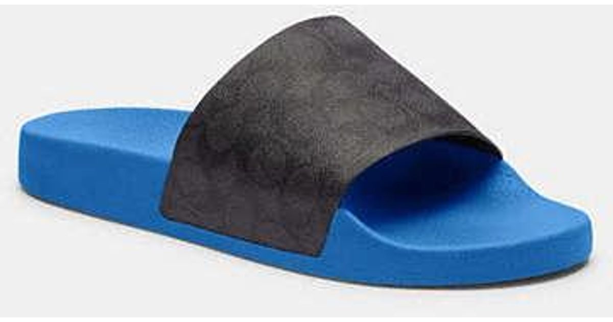 COACH Slide in Blue for Men | Lyst