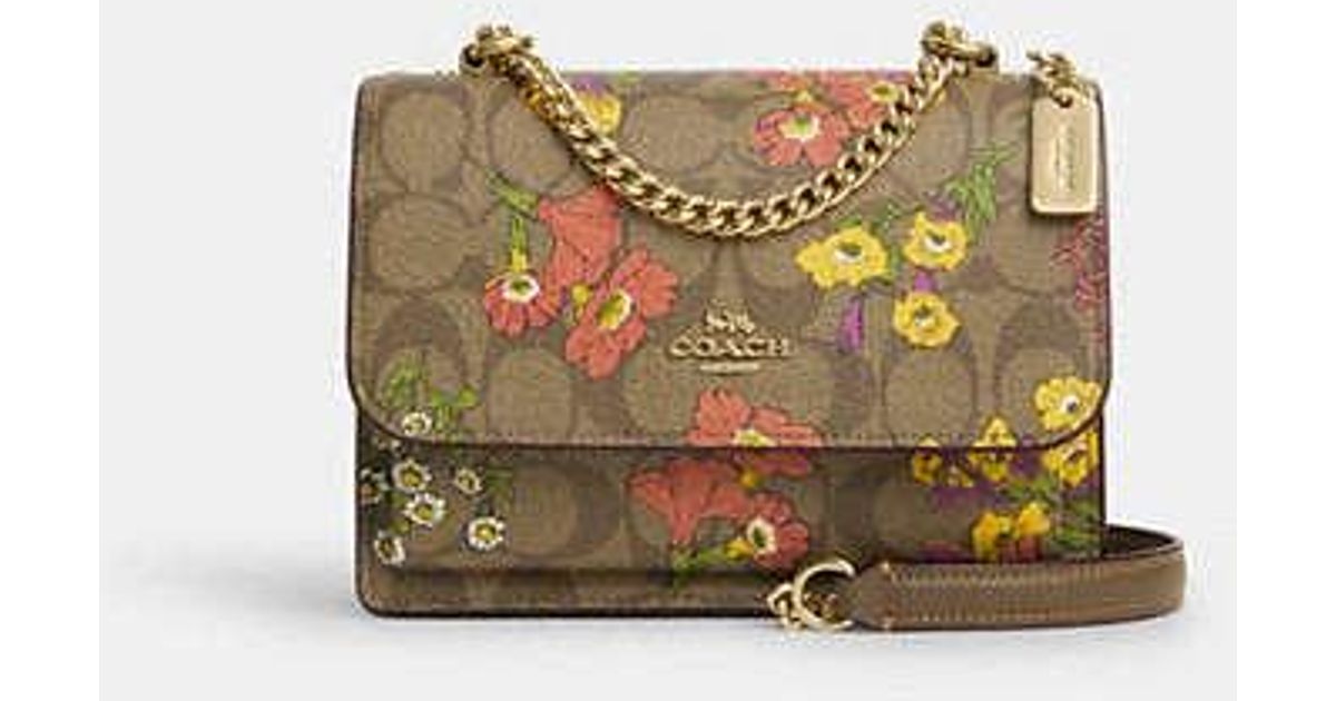 COACH Mini Klare Crossbody In Signature Canvas With Floral Print in ...