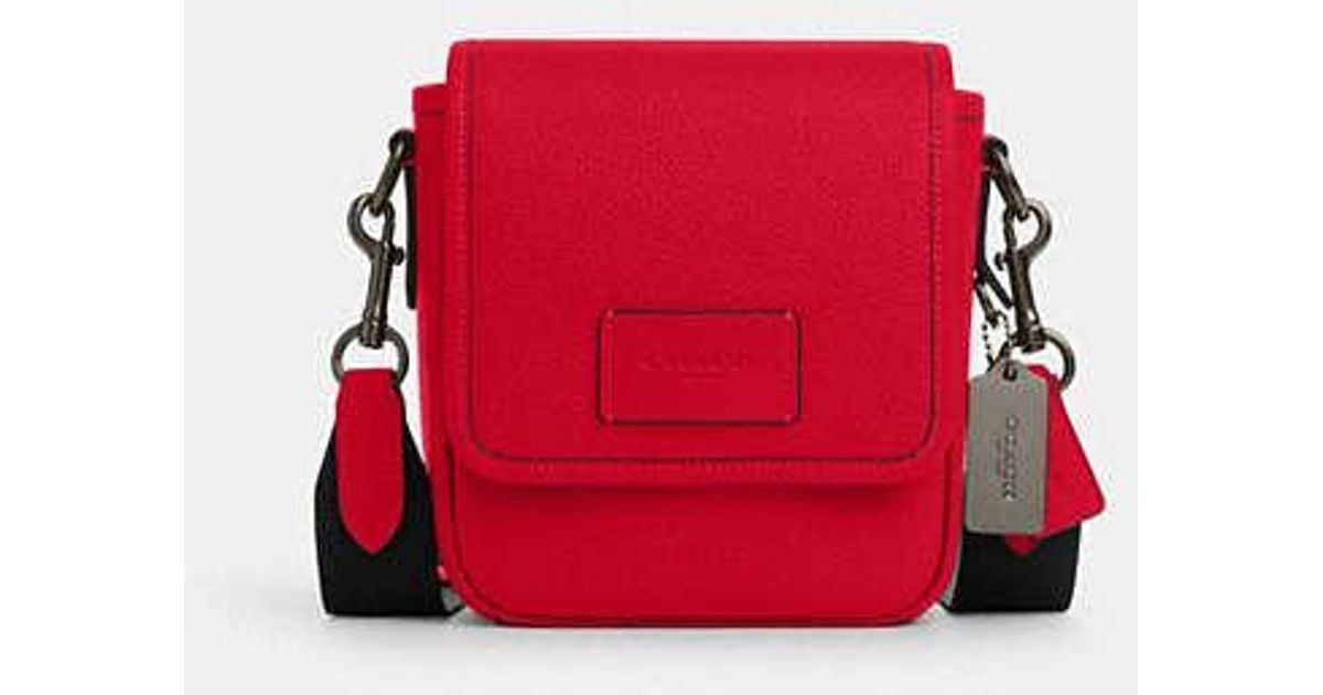 COACH Lucas Crossbody Bag in Red for Men | Lyst