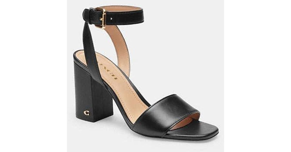 COACH Shelby Sandal in Black | Lyst