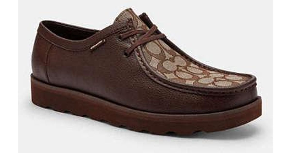 COACH Chukka Shoe With Signature Canvas in Brown for Men | Lyst