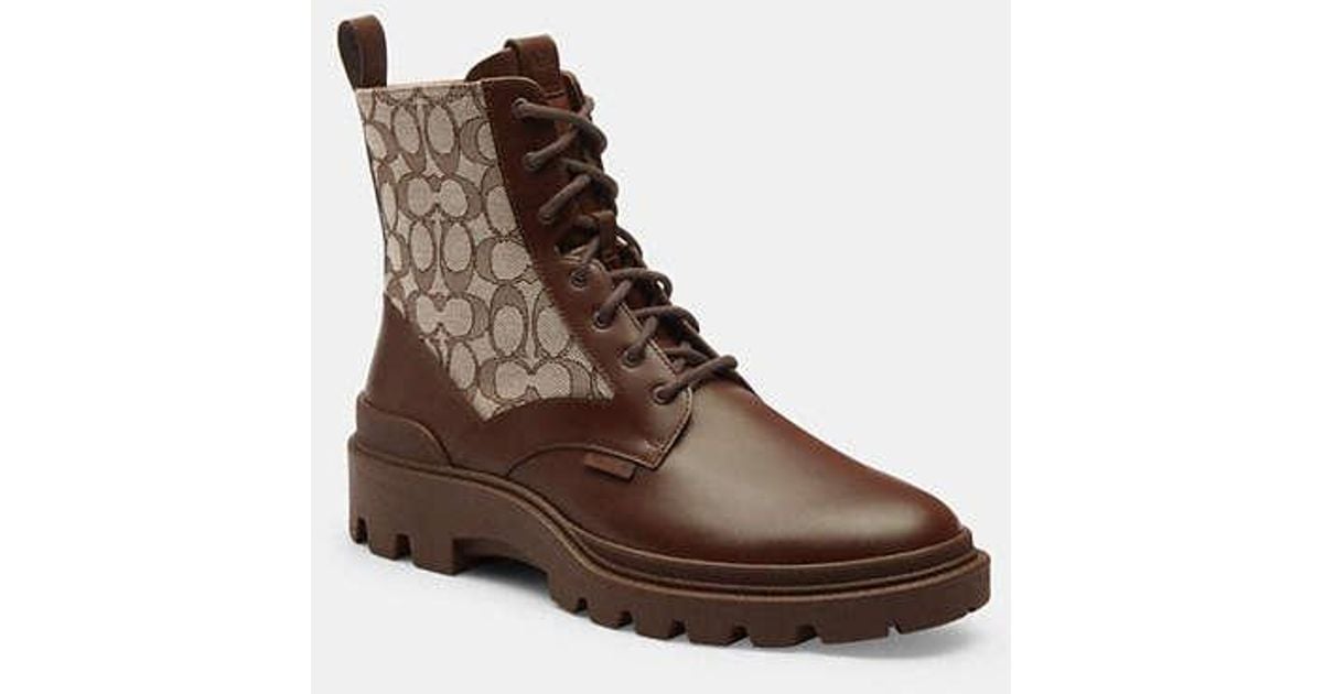 COACH Charlie Boot In Signature Jacquard in Black for Men | Lyst