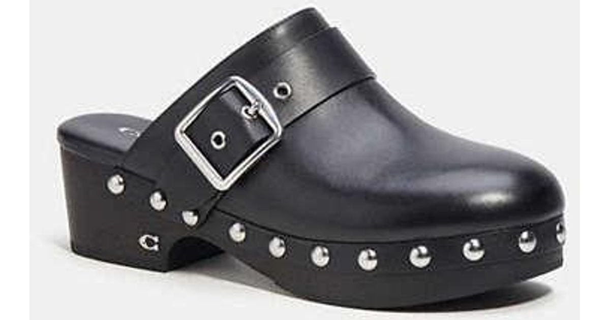 COACH Faryn Clog in Black | Lyst