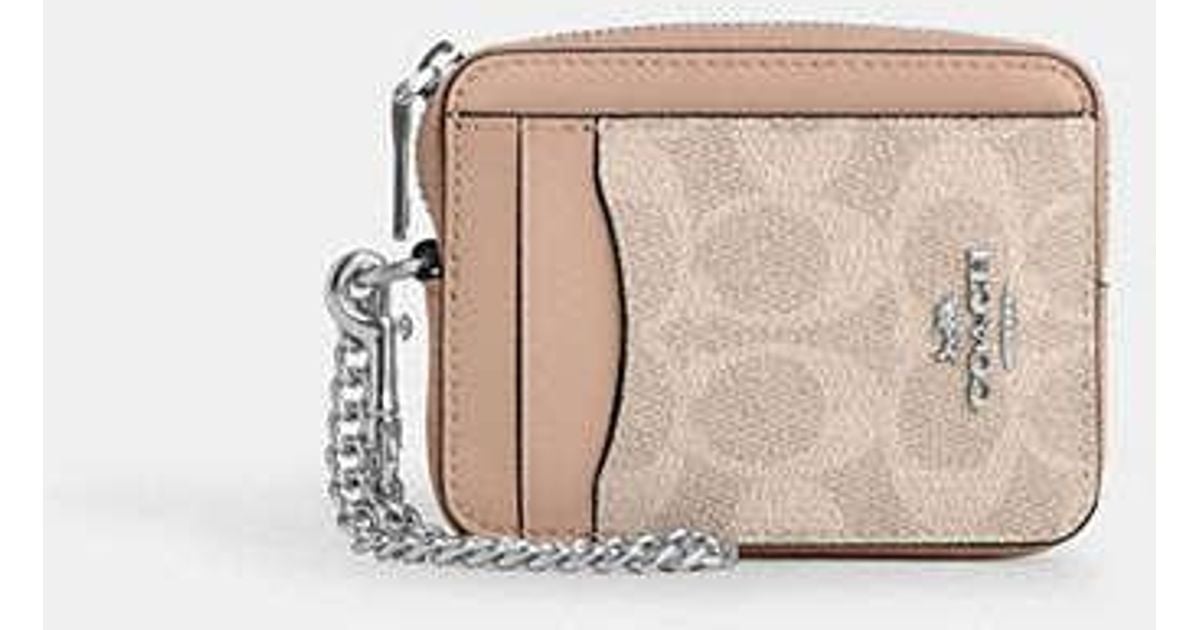 COACH Zip Card Case in Black | Lyst UK