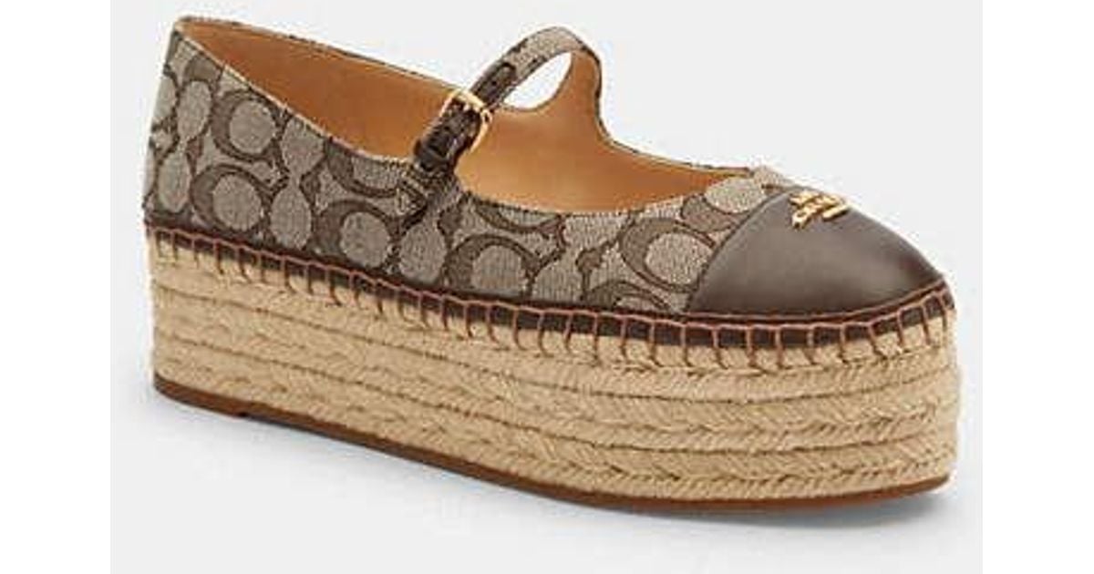 COACH Carmela Espadrille In Signature Jacquard in Black | Lyst