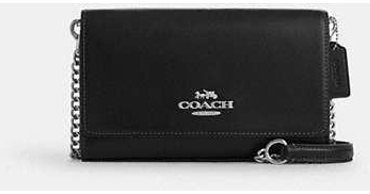 COACH Flap Crossbody in Black | Lyst