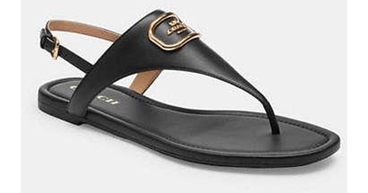 COACH Jordin Sandal in Black | Lyst