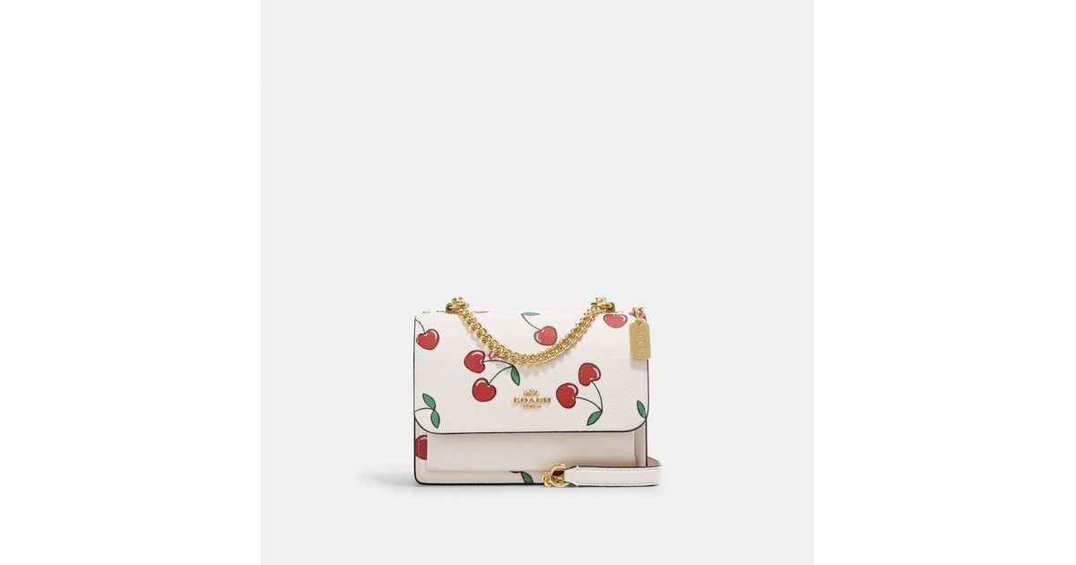 Coach Outlet Mini Klare Crossbody With Heart Cherry Print in Pink | Lyst