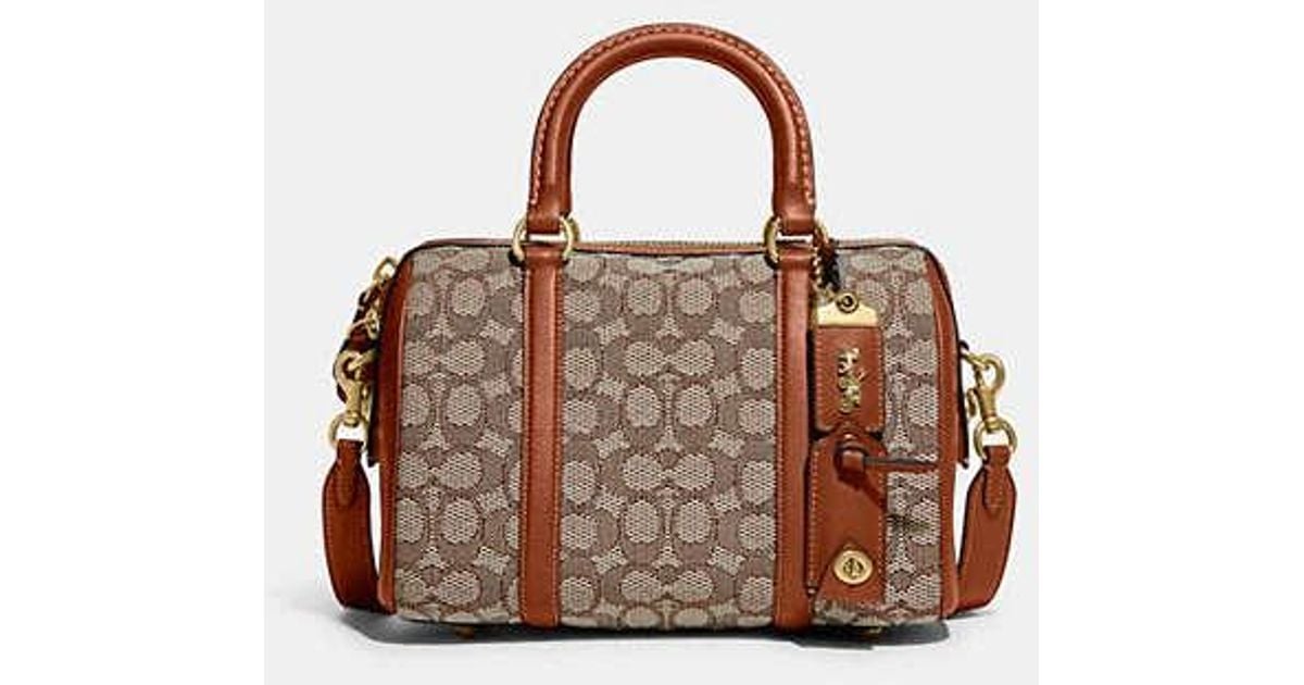 COACH Ruby Satchel 25 In Signature Textile Jacquard in Black | Lyst