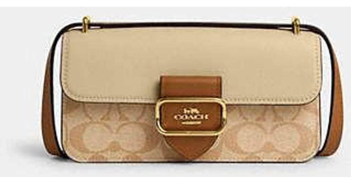 COACH Morgan Crossbody In Blocked Signature Canvas in Black | Lyst