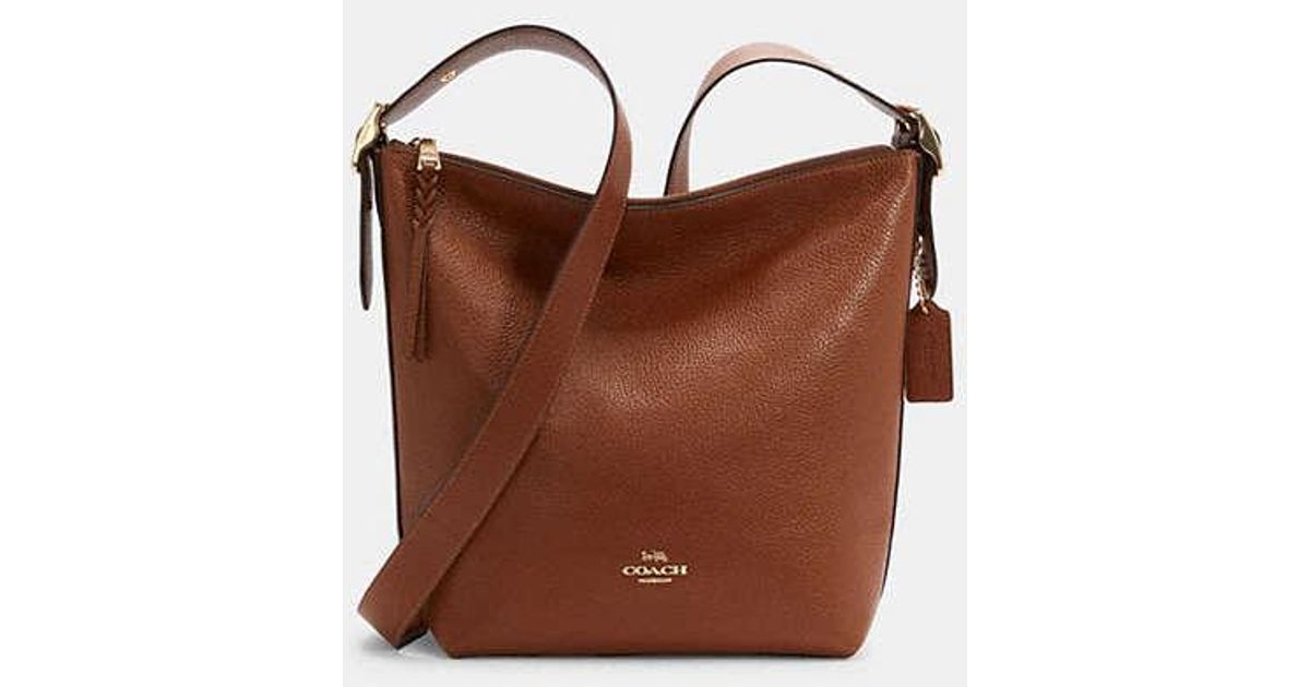 COACH Val Duffle in Brown | Lyst