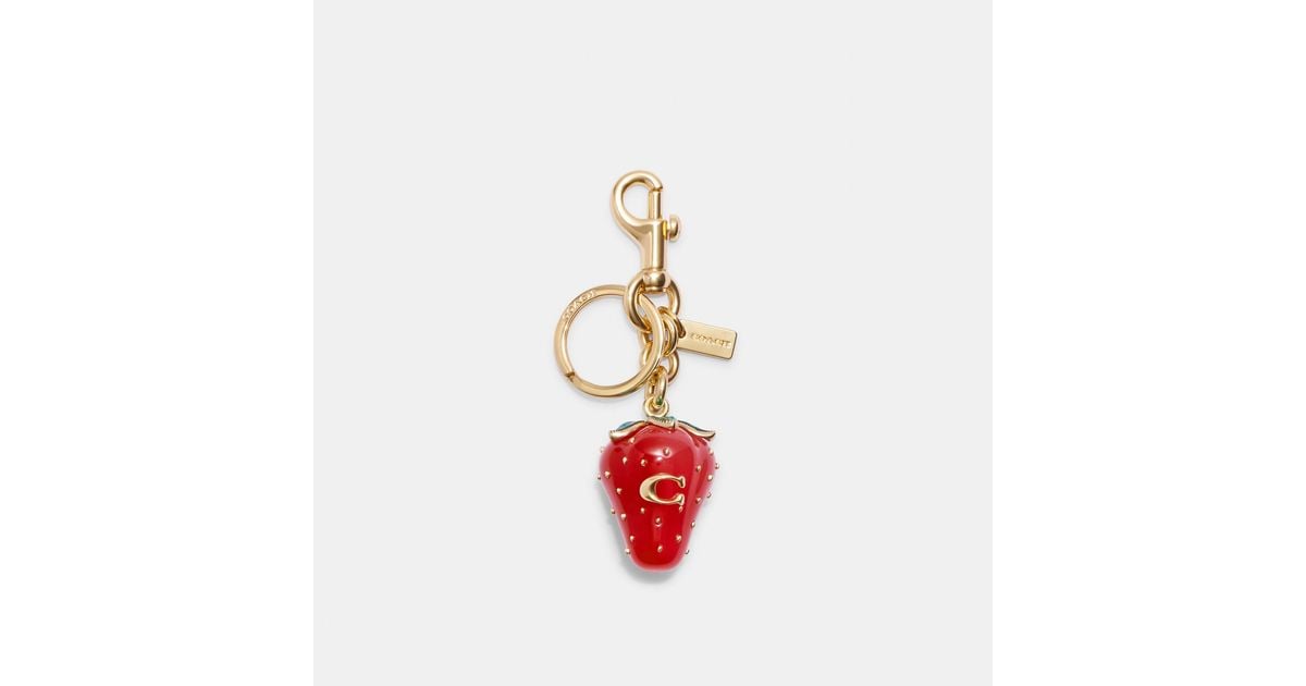 Coach Outlet Strawberry Bag Charm in Red | Lyst