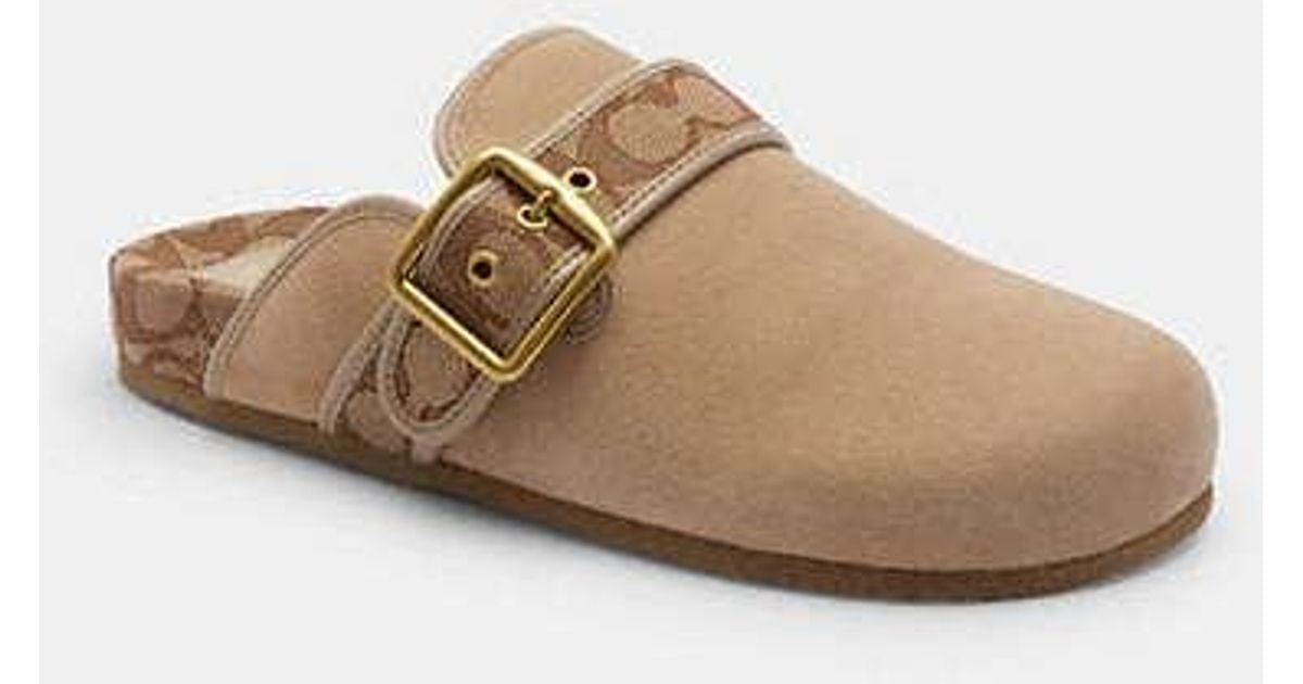 COACH Ashton Clog In Signature Jacquard in Black | Lyst